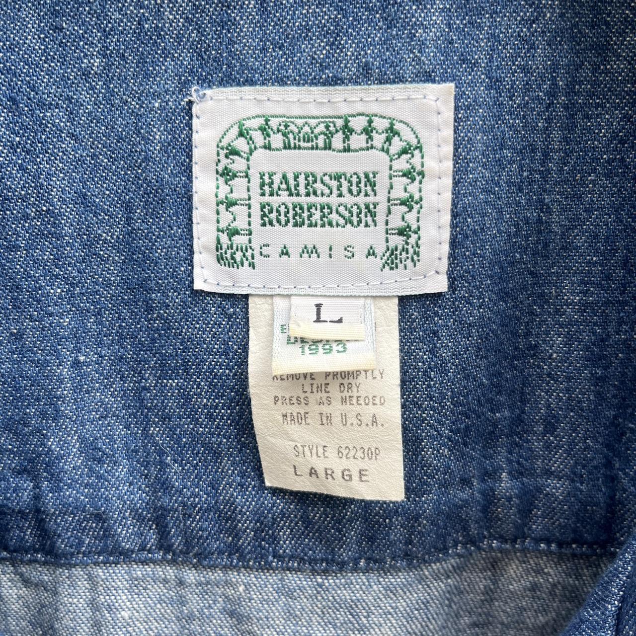 Vintage Women’s Hairston Roberson Camisa 1993 Denim... - Depop