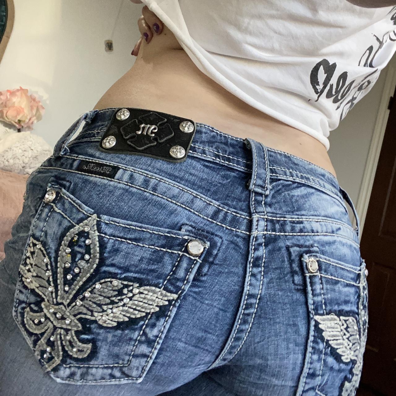 y2k low rise miss me jean... - Depop