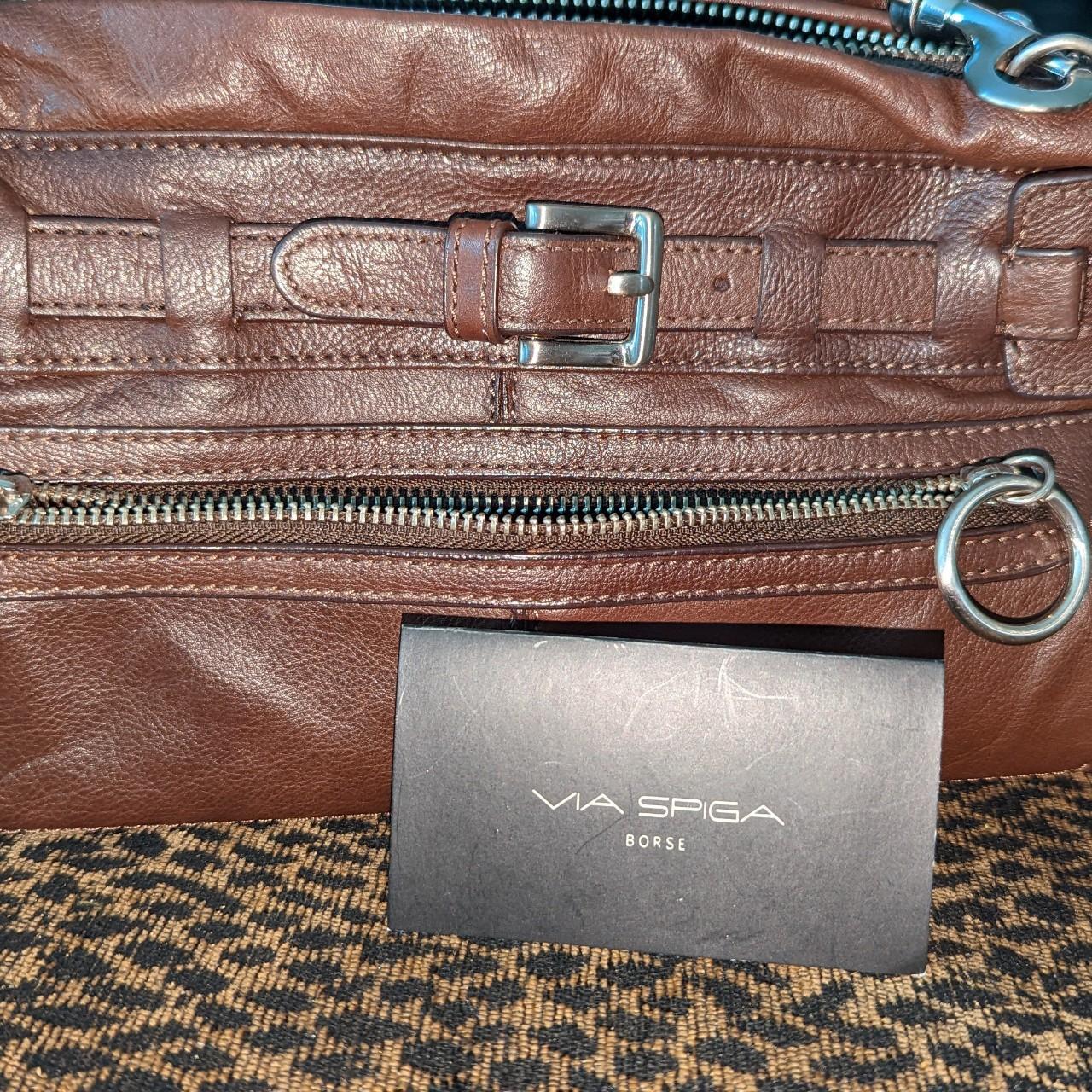 VIA SPIGA Bag Leather Brown Shoulder Purse. ... - Depop