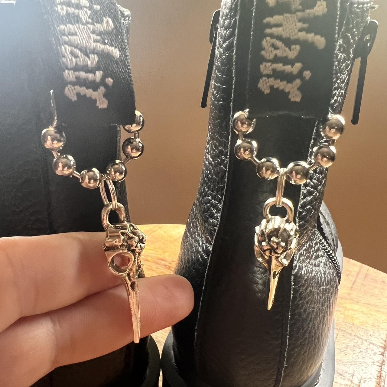 Raven skull Boot charms. These bird skull boot... - Depop