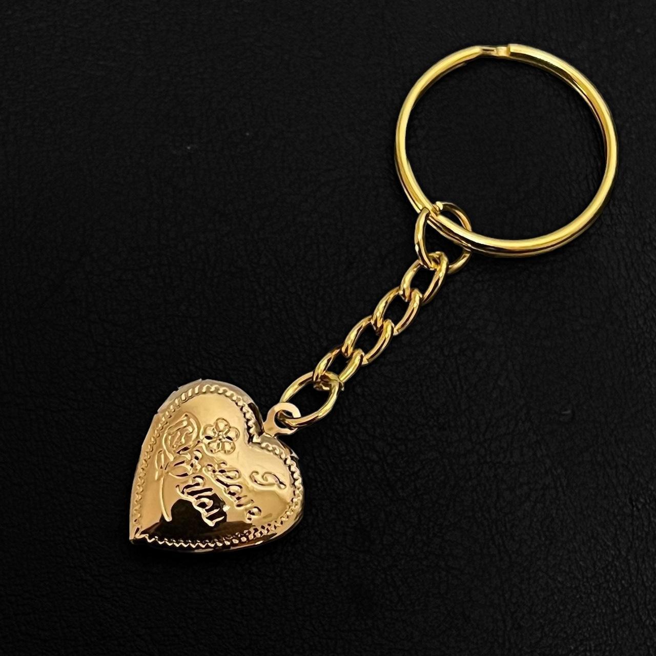 Heart locket keychain. I love you heart locket... - Depop