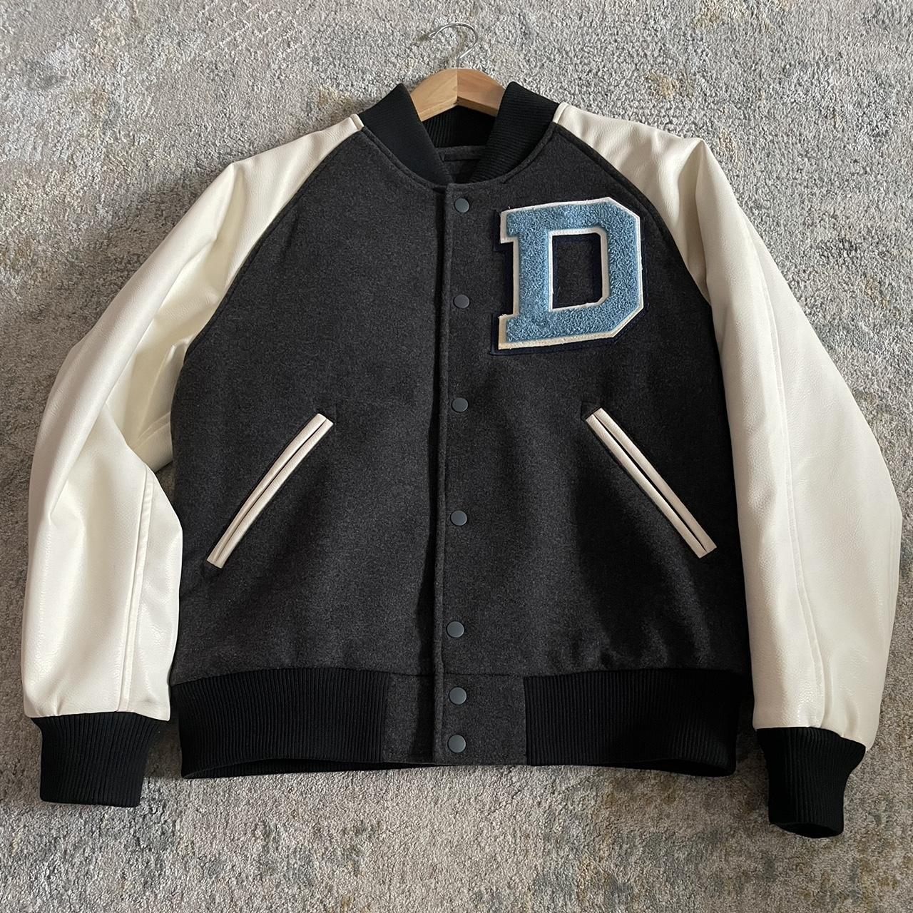 Uniqlo custom varsity jacket Can fit large cropped - Depop