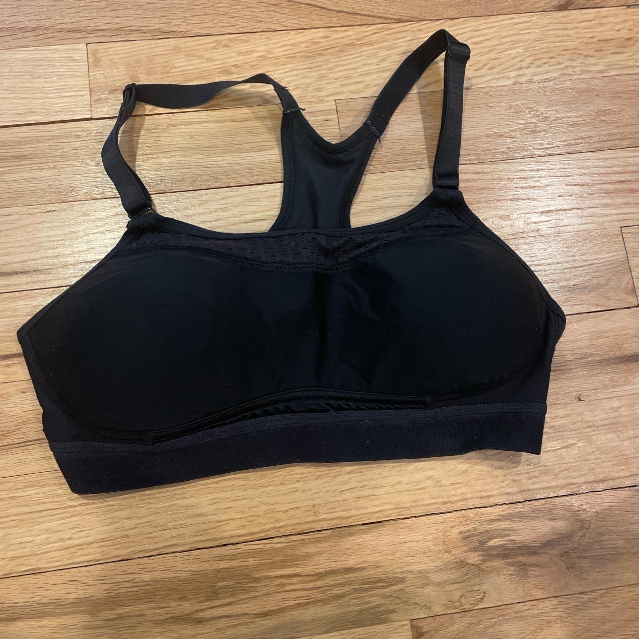 black champion sports bra size small medium - high... - Depop