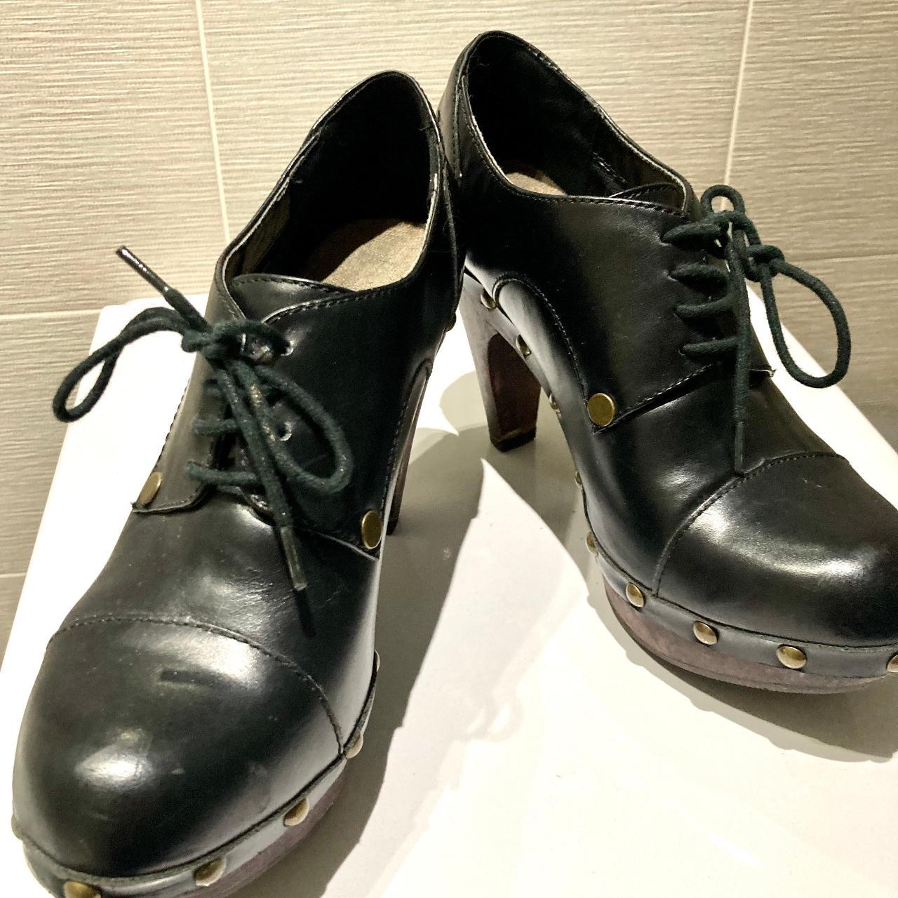 Foxy secretary high-heel Oxfords Lace-up Brogue Shoe... - Depop