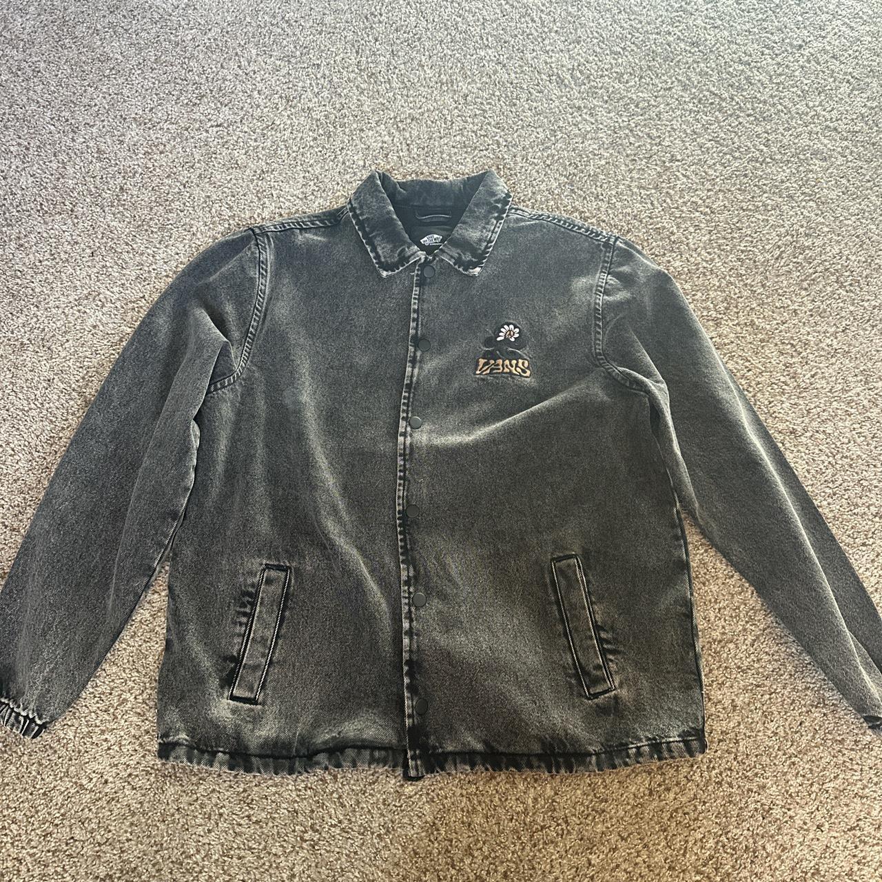 Vans grey denim jacket Size M Brand new #skater... - Depop