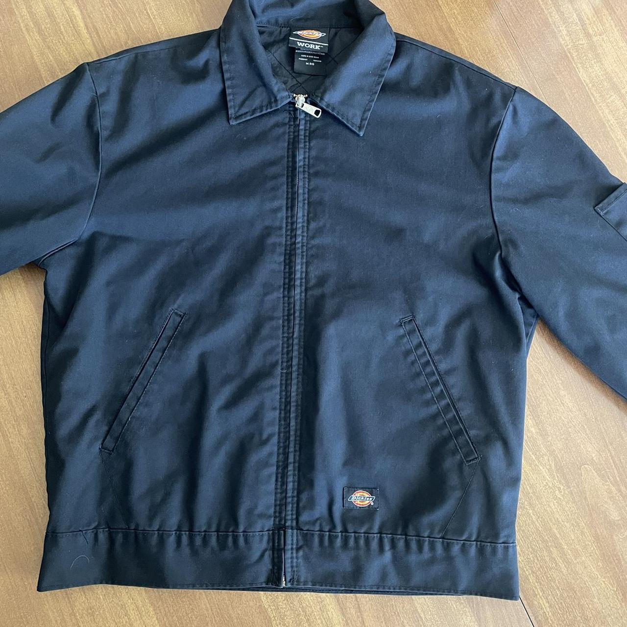 black dickies work jacket basically new only flaw... - Depop