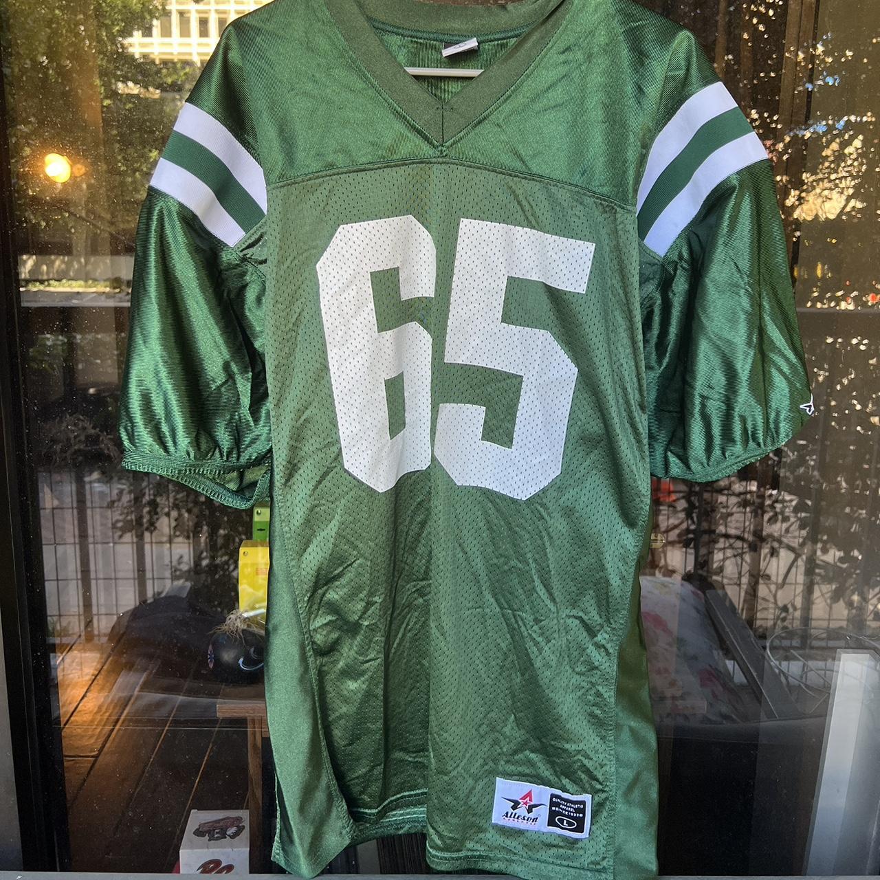 Green and White Alleson Athlete Football Jersey [... - Depop