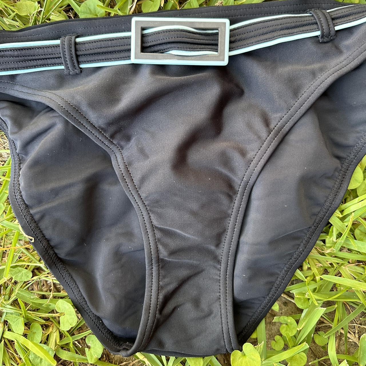 2000s tropical bikini set 🌴 baby blue detail beach... - Depop