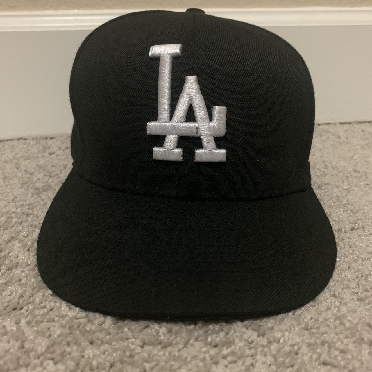 New Era LA Hat Black Great Condition Size 7 5/8 No... - Depop