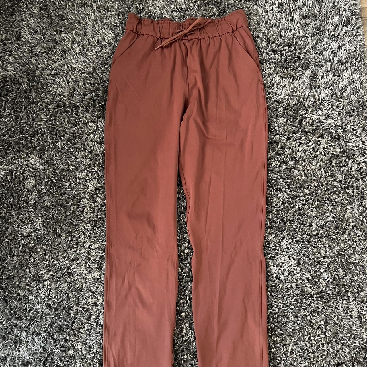 Lululemon Stretch High Rise Pant in rust color size... - Depop