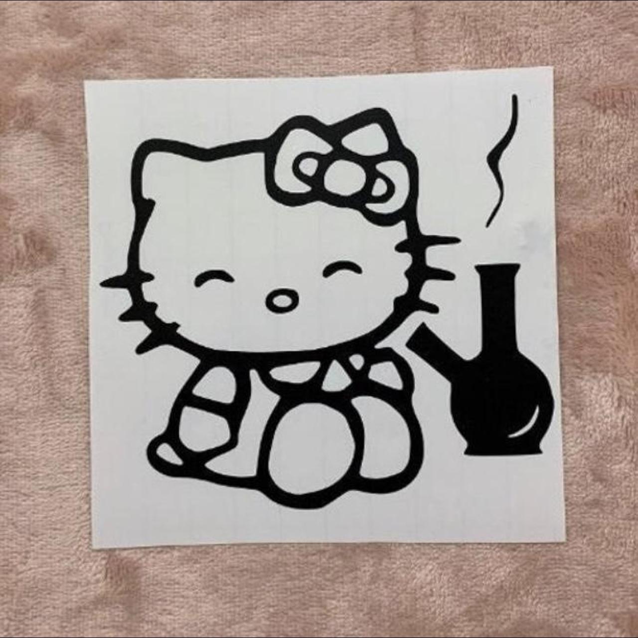 Cute, funny Stoner hello kitty 420 car decal... - Depop