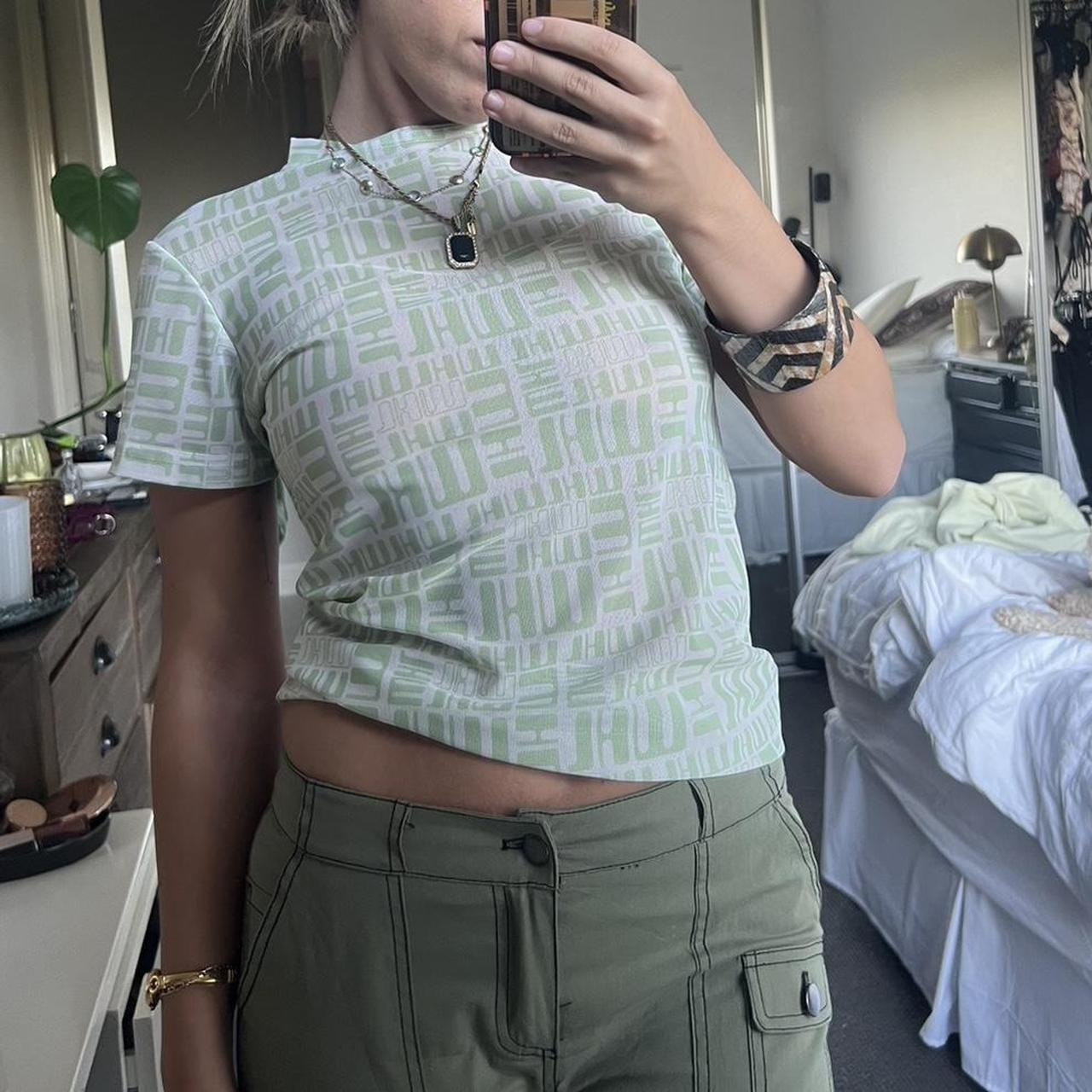 With Harper Lu collab mesh tee Perfect condition - Depop