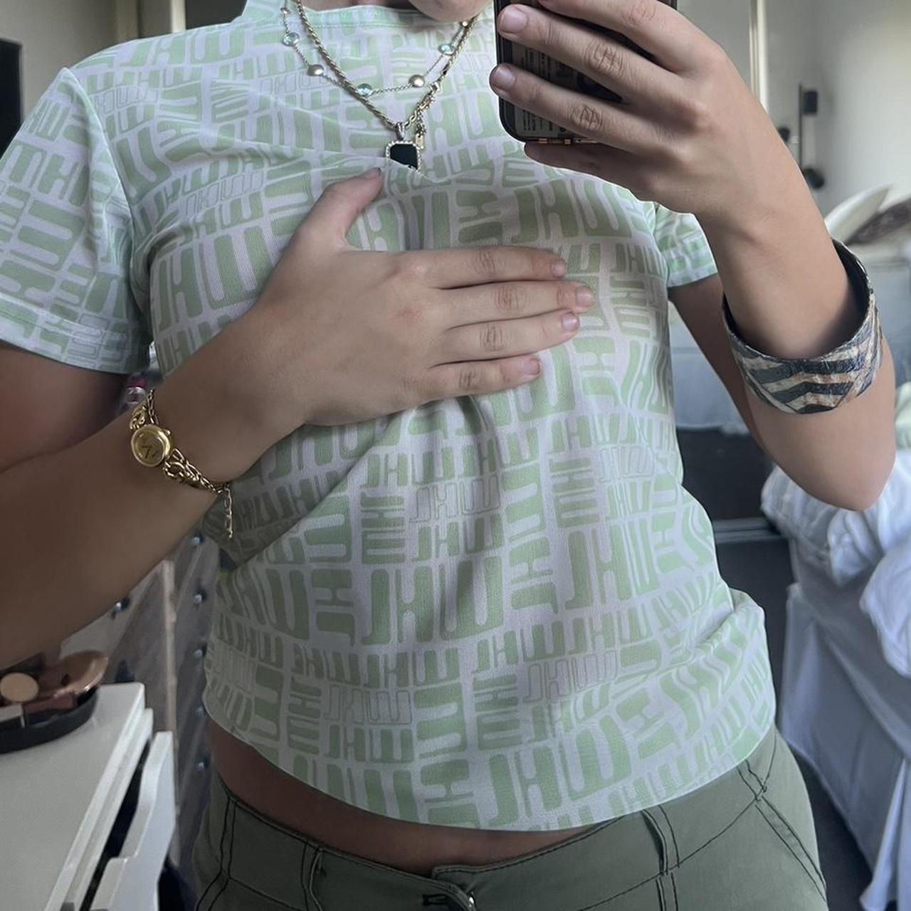 With Harper Lu collab mesh tee Perfect condition - Depop