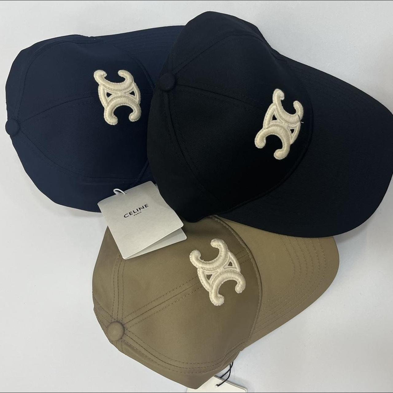 CELINE PATCH CAP/ HAT (navy, beige,... - Depop