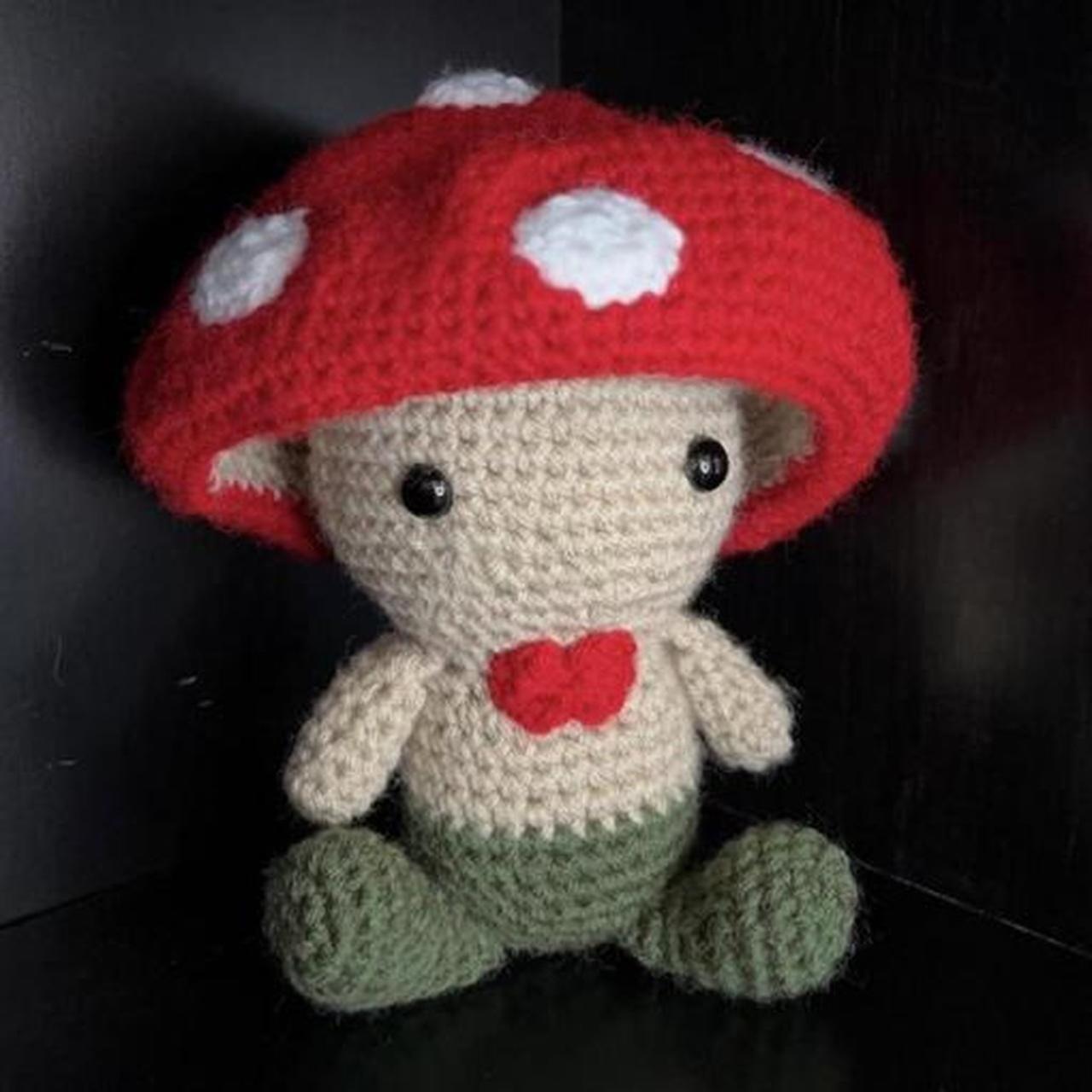 handmade crochet pop top mushroom plush - $5... | Depop
