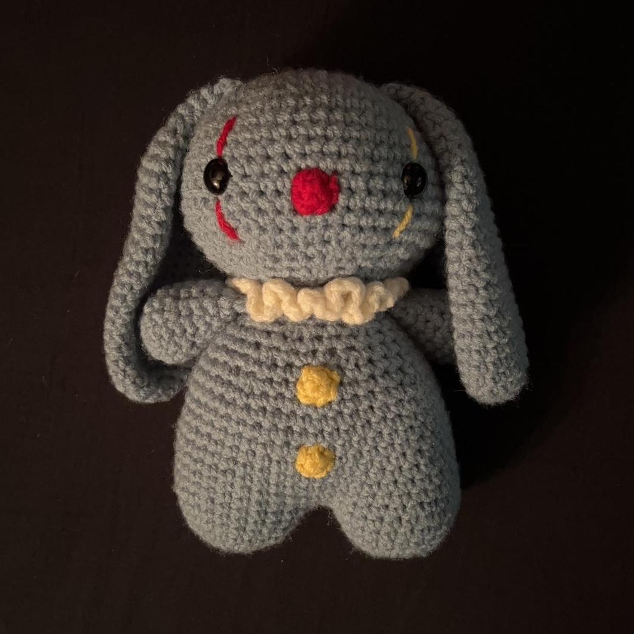 handmade crochet jester clown bunny plush - $5... - Depop