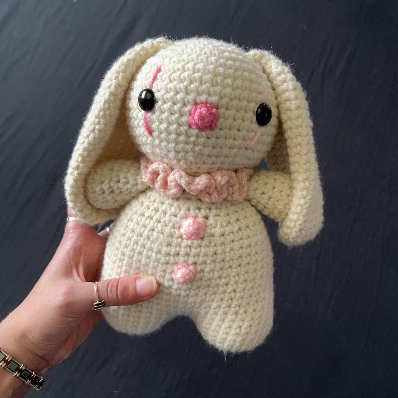 handmade crochet jester clown bunny plush - $5... | Depop