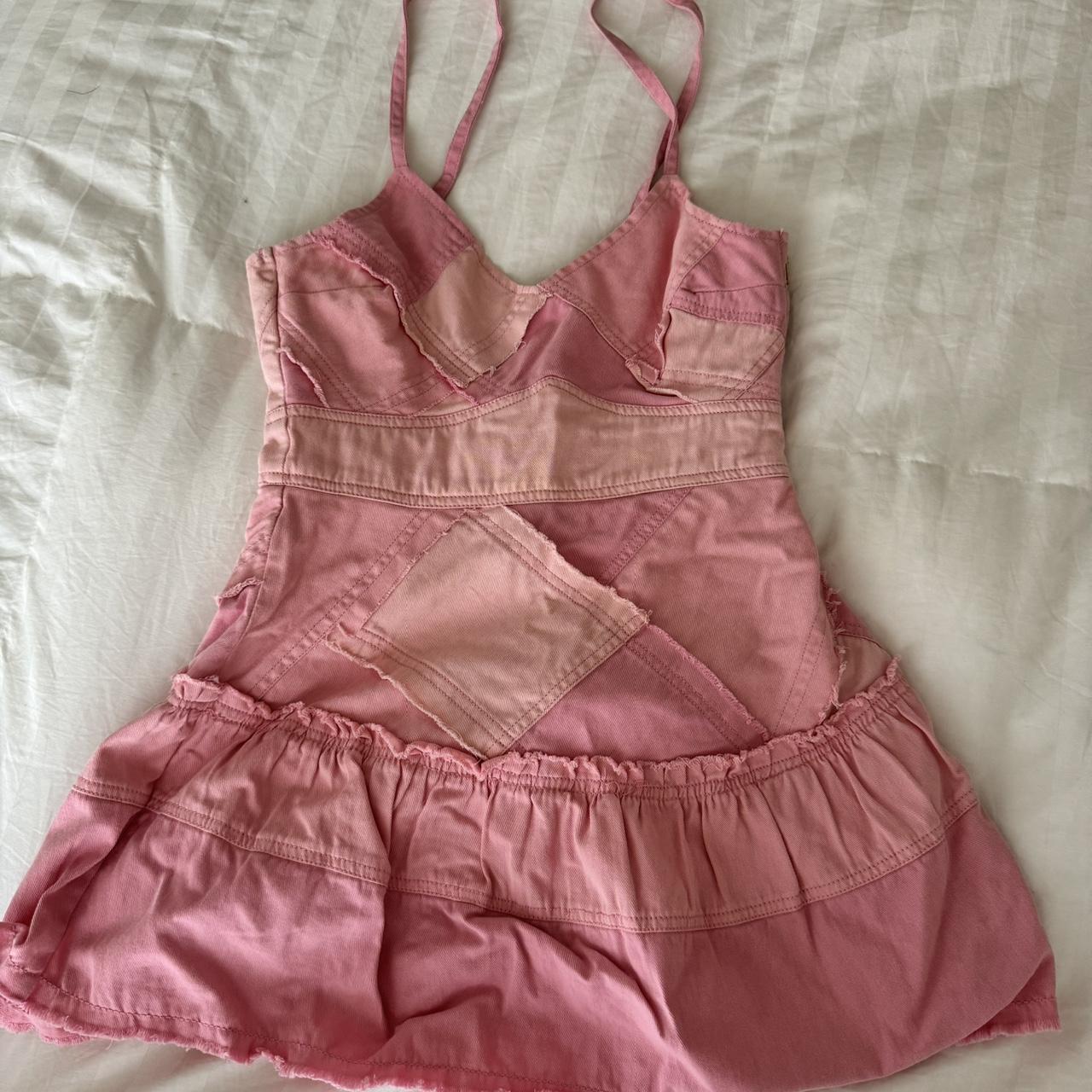 Loveshackfancy pink patchwork dress Size 0 Amazing... - Depop
