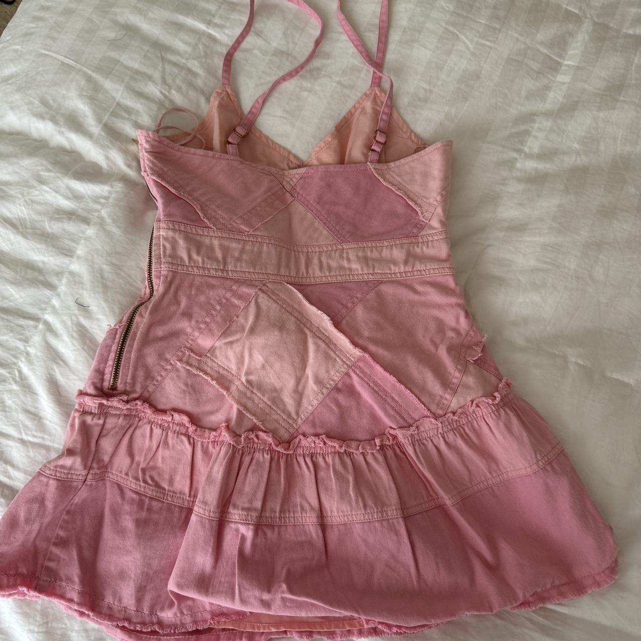 Loveshackfancy pink patchwork dress Size 0 Amazing... - Depop