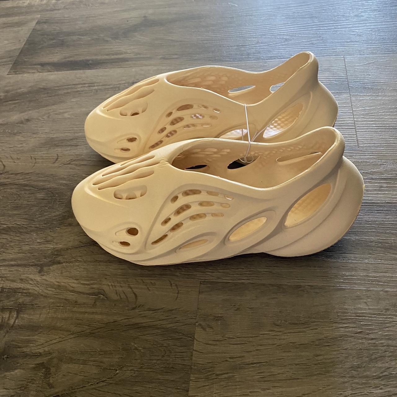 Yeezy Men's Khaki and Tan Clogs | Depop