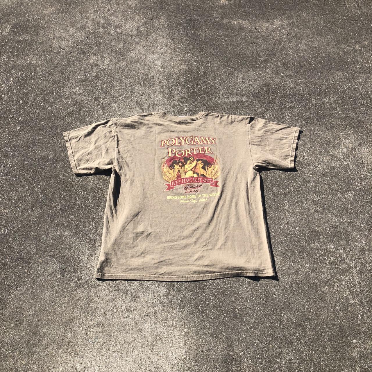 1990s GILDAN WASATCH BEERS POLYGAMY PORTER... - Depop