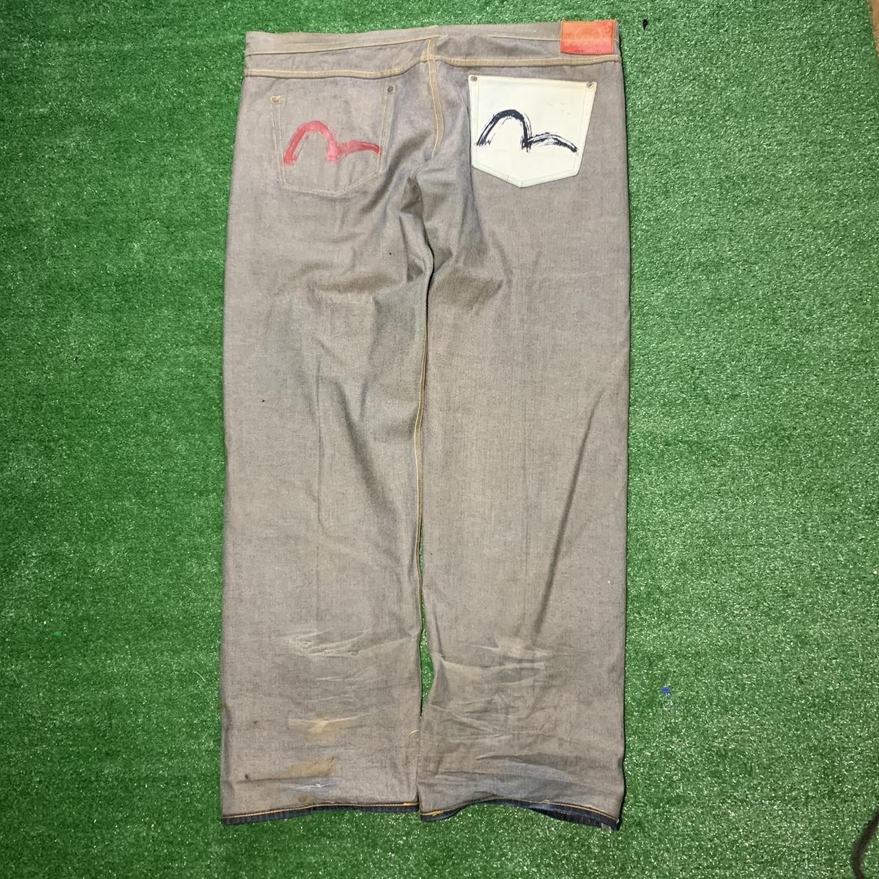 Reversible Evisu Jeans Size-44 Essential baggy... - Depop