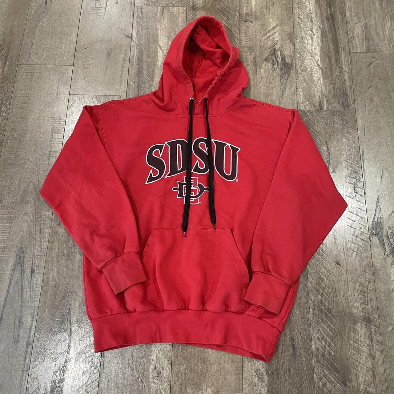 Vintage SDSU college red hoodie Amazing condition... - Depop