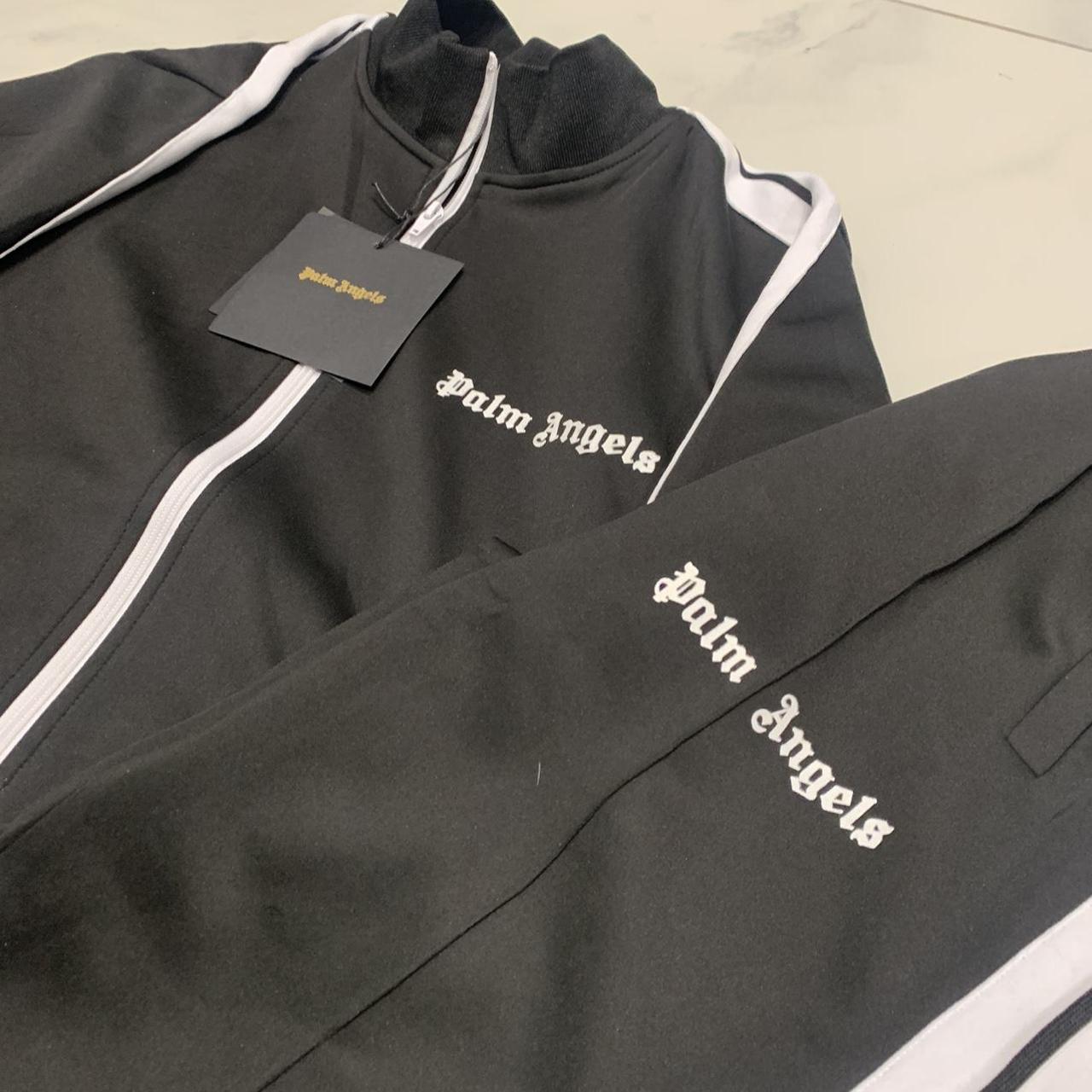 Plam angle tracksuit black and white Brand... - Depop