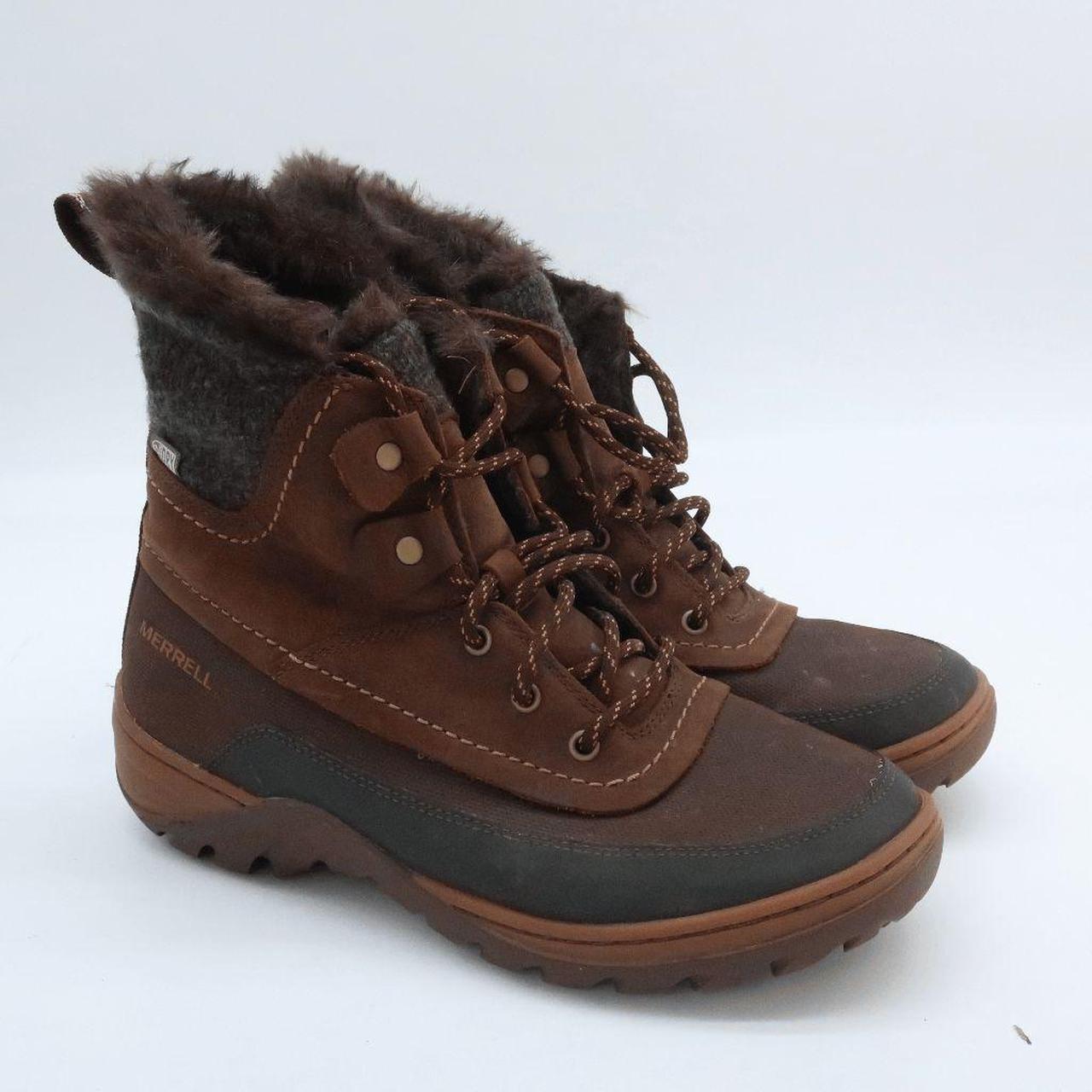 Merrell Women’s Dry Warm Insulation Brown Fur Ankle... - Depop