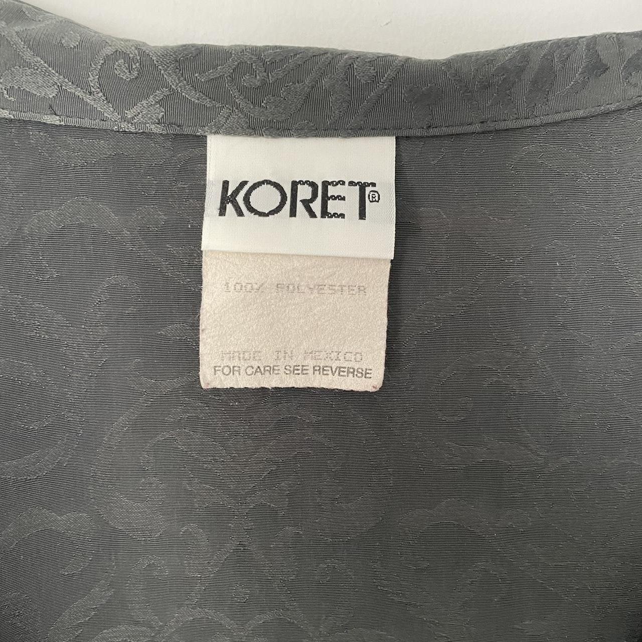 Vintage Koret brand grey paisley button down with... - Depop