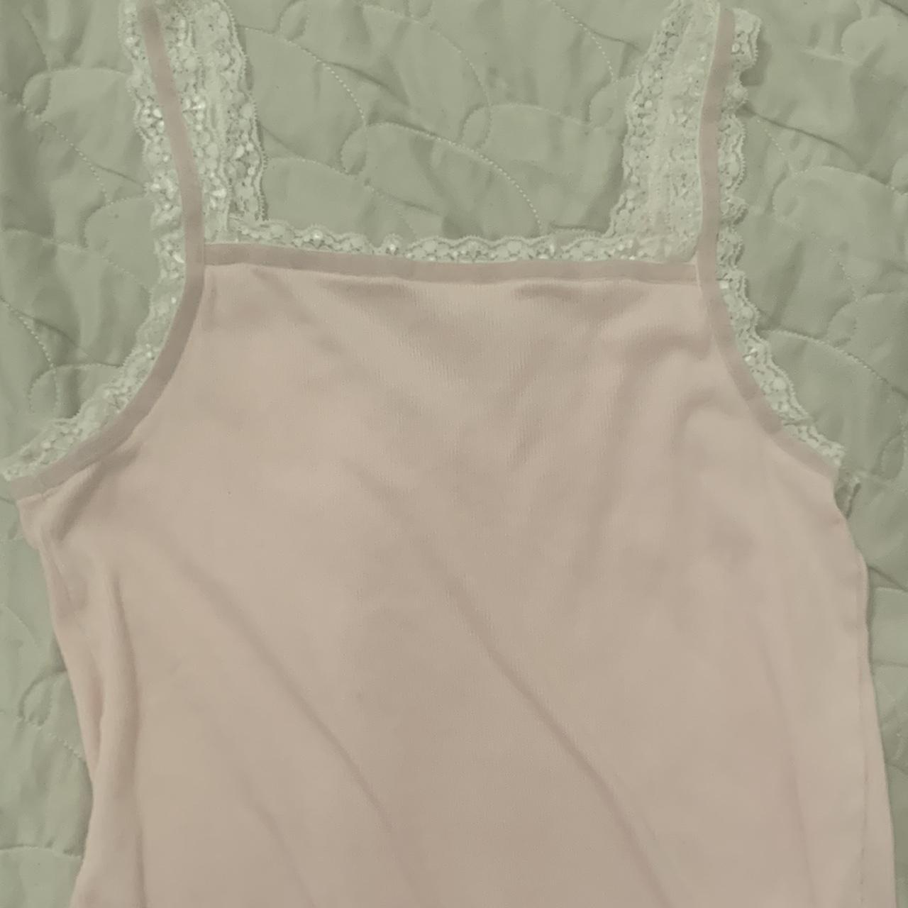 Nordstrom Women's White and Pink Vest | Depop