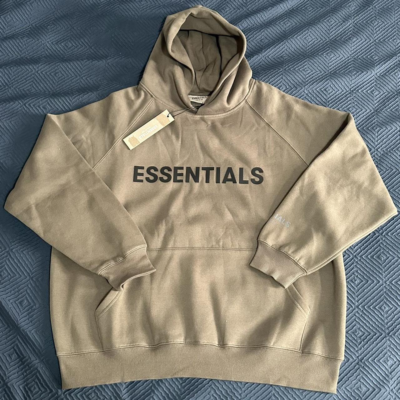 Essentials hoodie - fear of god reflective logo on... - Depop