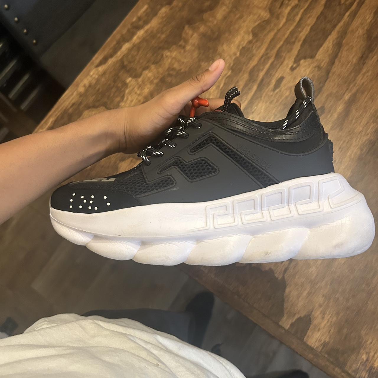 Black and white Versace sneakers #Versace | Depop