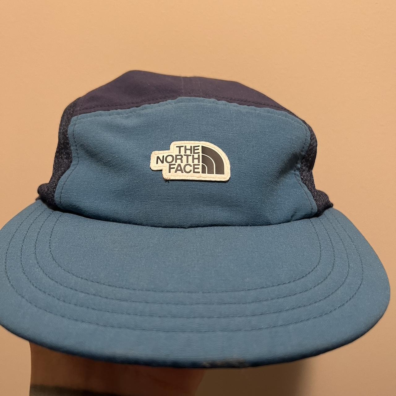 Double Blue the North-face Cap (Half mesh style)... - Depop