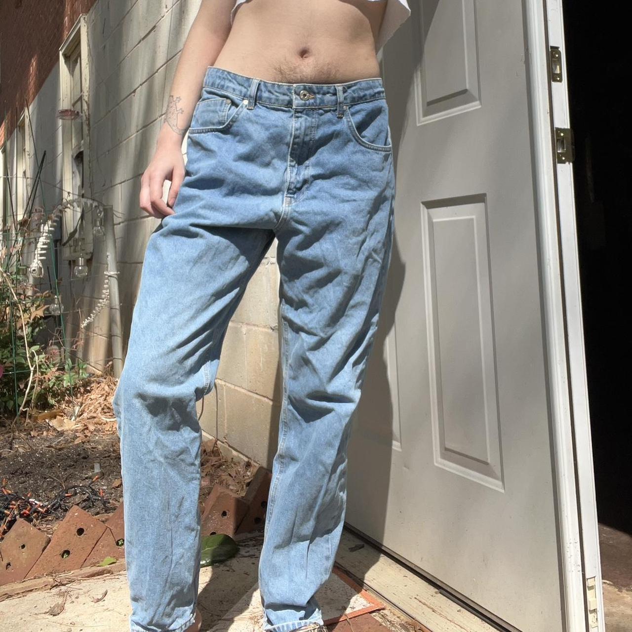 Ragged Priest Dad jean in light wash denim, size 34,... - Depop