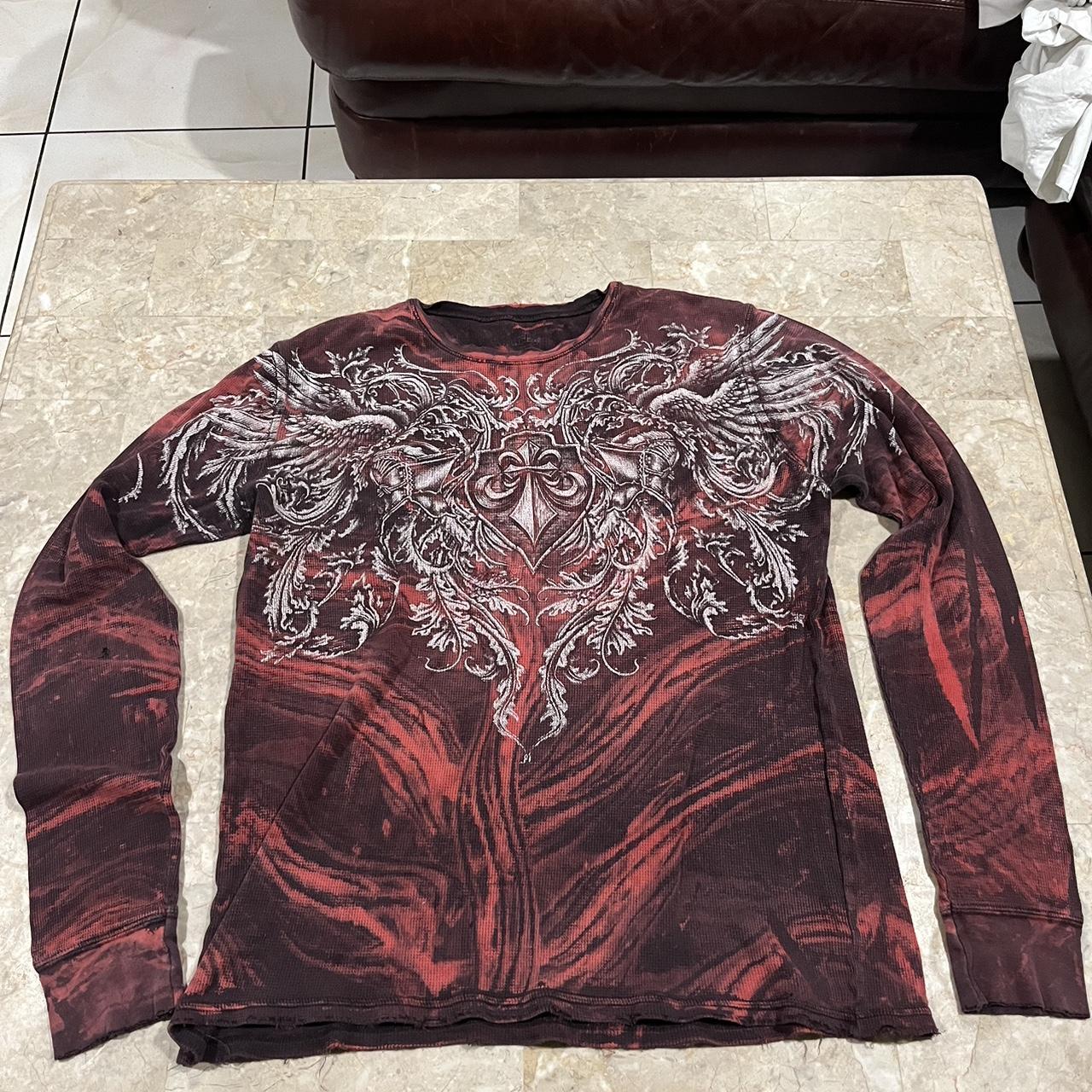 Affliction thermal long sleeve - Depop