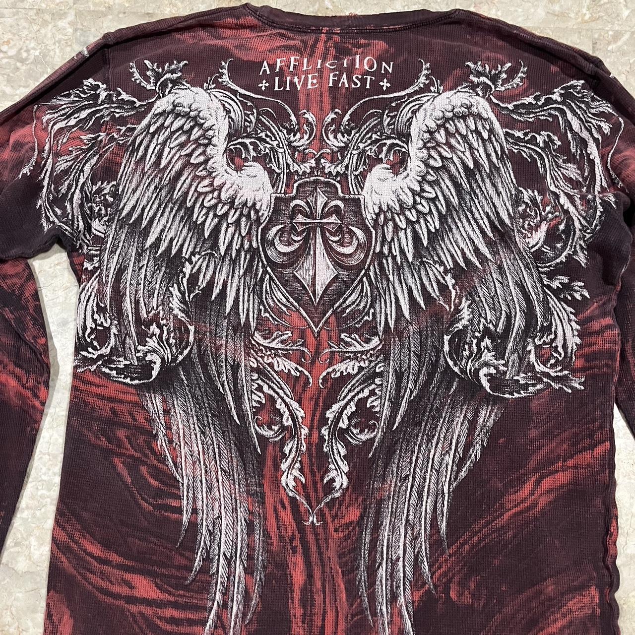Affliction thermal long sleeve - Depop