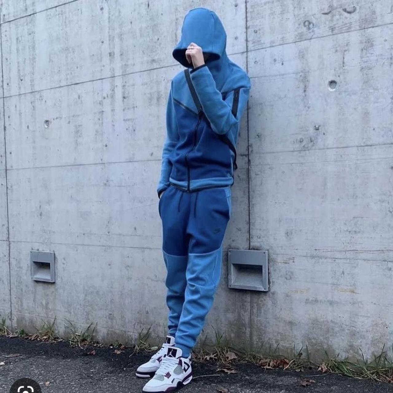 Nike Men's Blue and Black Jumpsuit | Depop