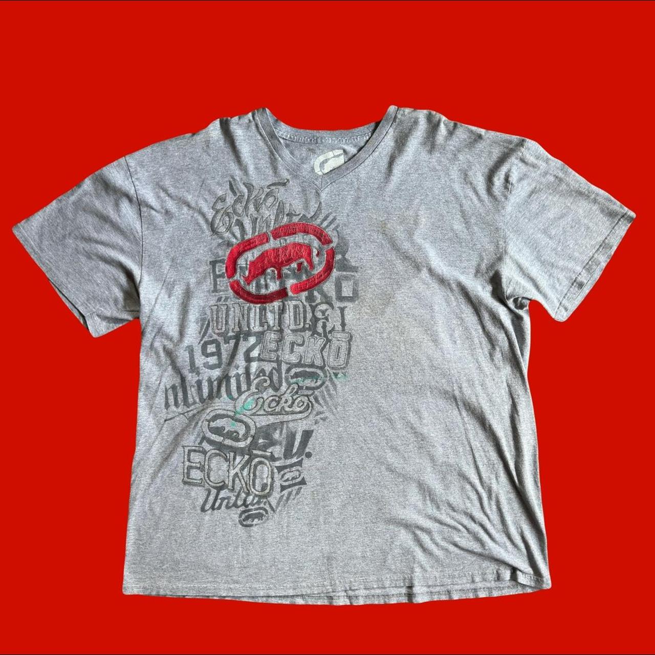 Vintage Ecko Untld. All Over Print Graphic Tee Shirt... - Depop