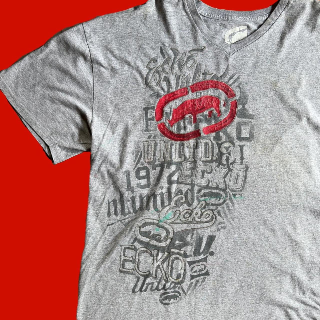 Vintage Ecko Untld. All Over Print Graphic Tee Shirt... - Depop