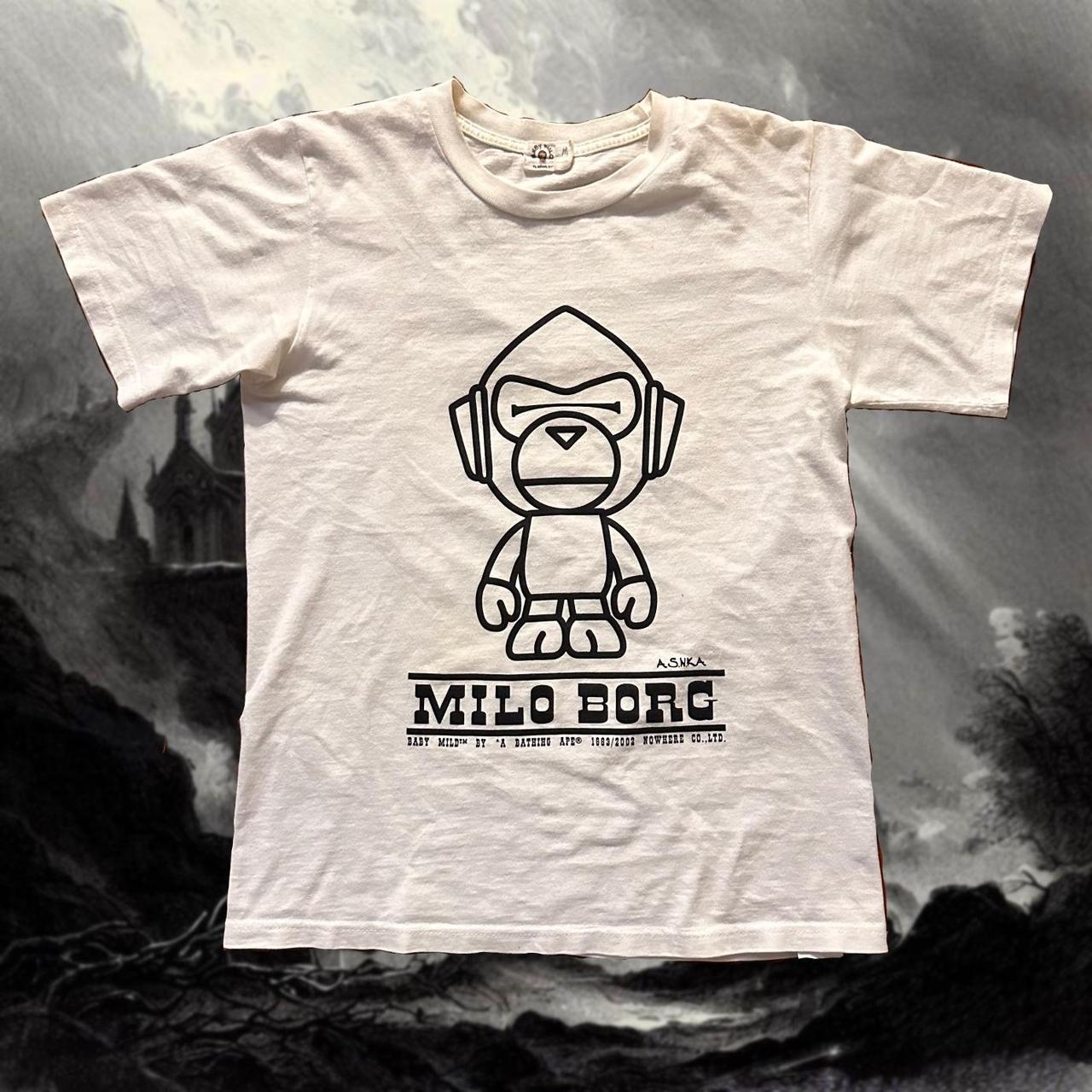 Vintage 2002 Bape Baby Milo Borg Robot Monkry Design... - Depop