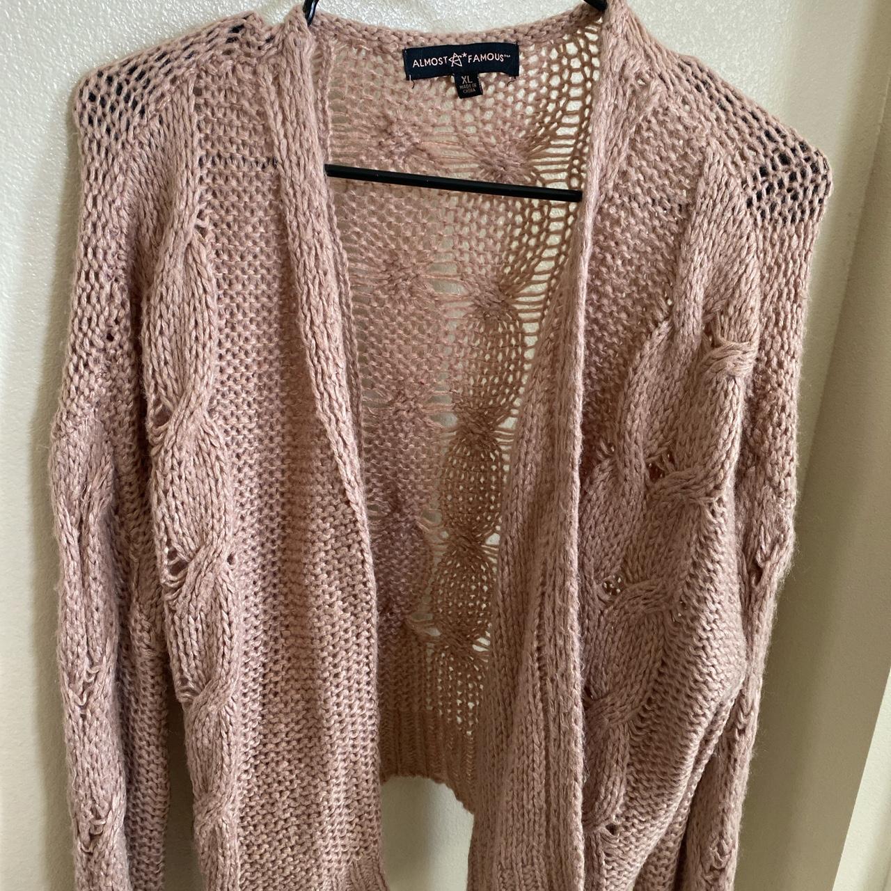 Blush cropped cardigan Worn a few times, just not... - Depop