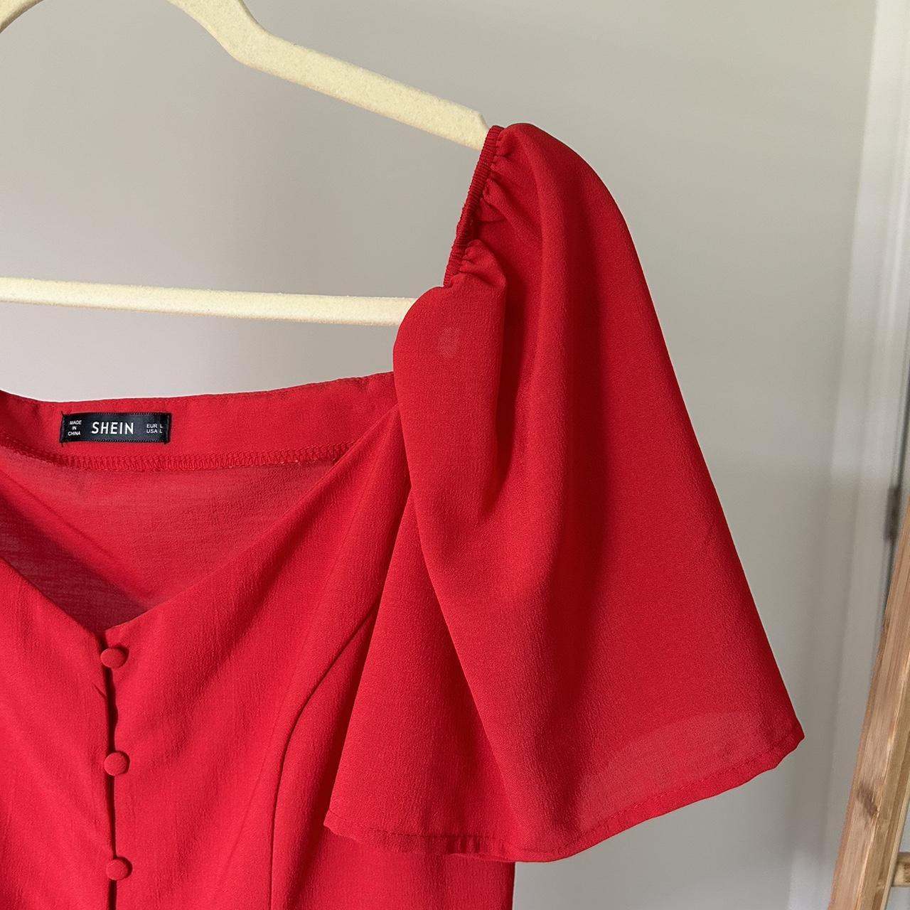 SHEIN red cocktail dress ️ Size L, fits size M (runs... - Depop