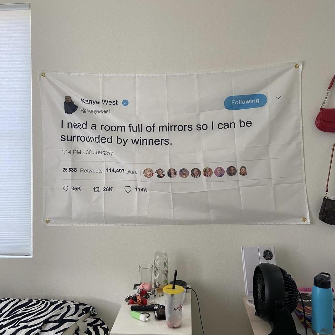 kanye west tweet poster / wall tapestry (not from... - Depop