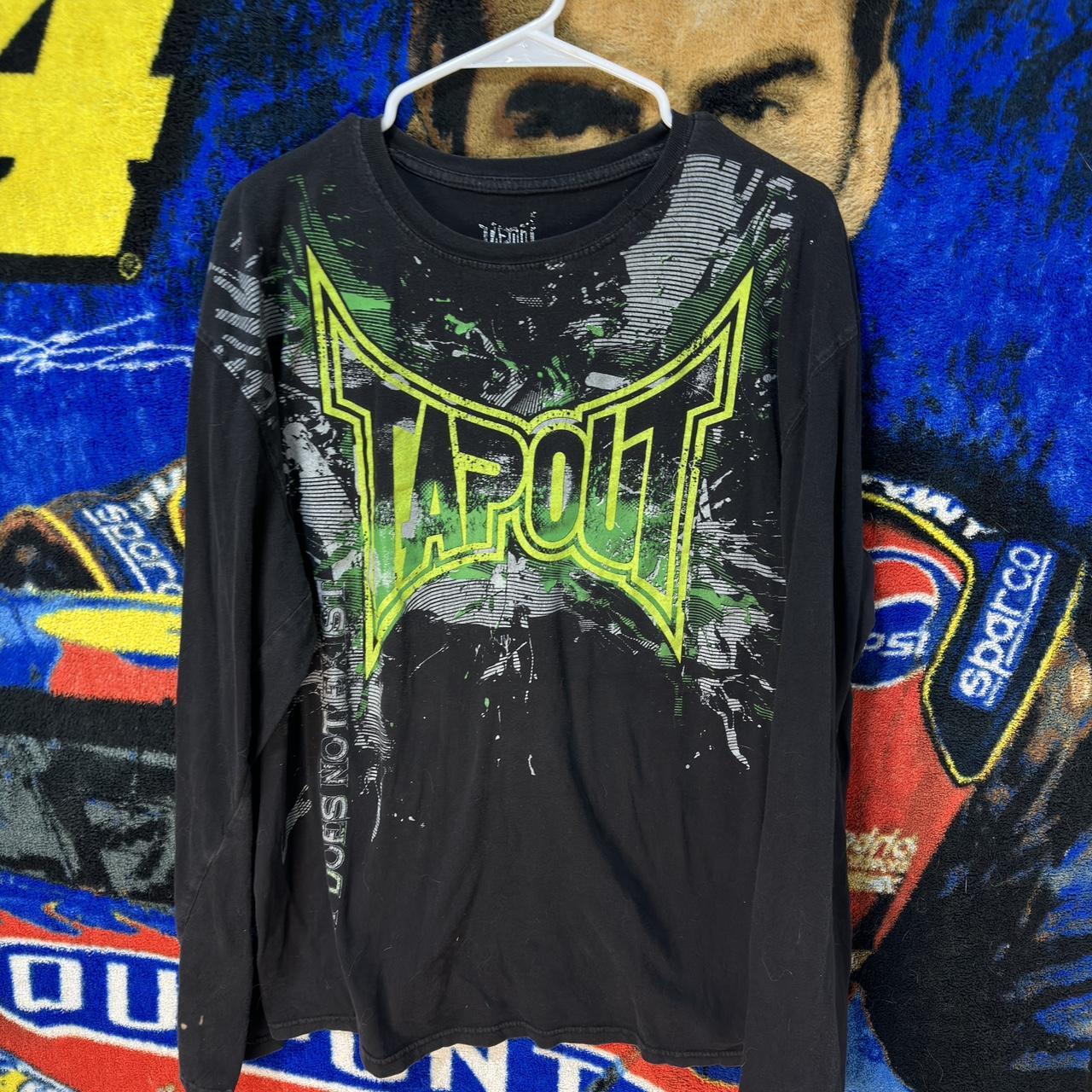 y2k grunge punk style insane front print design... - Depop