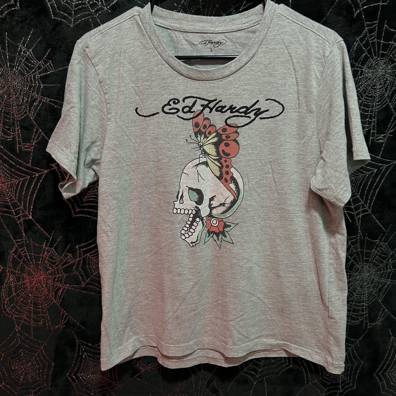 y2k grunge punk style insane front print womens ed... - Depop