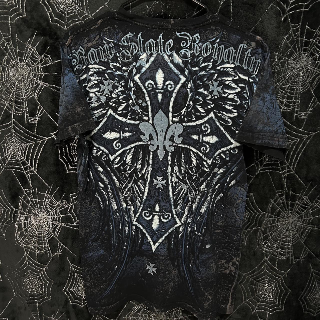 y2k grunge punk style insane design super rare shirt... - Depop