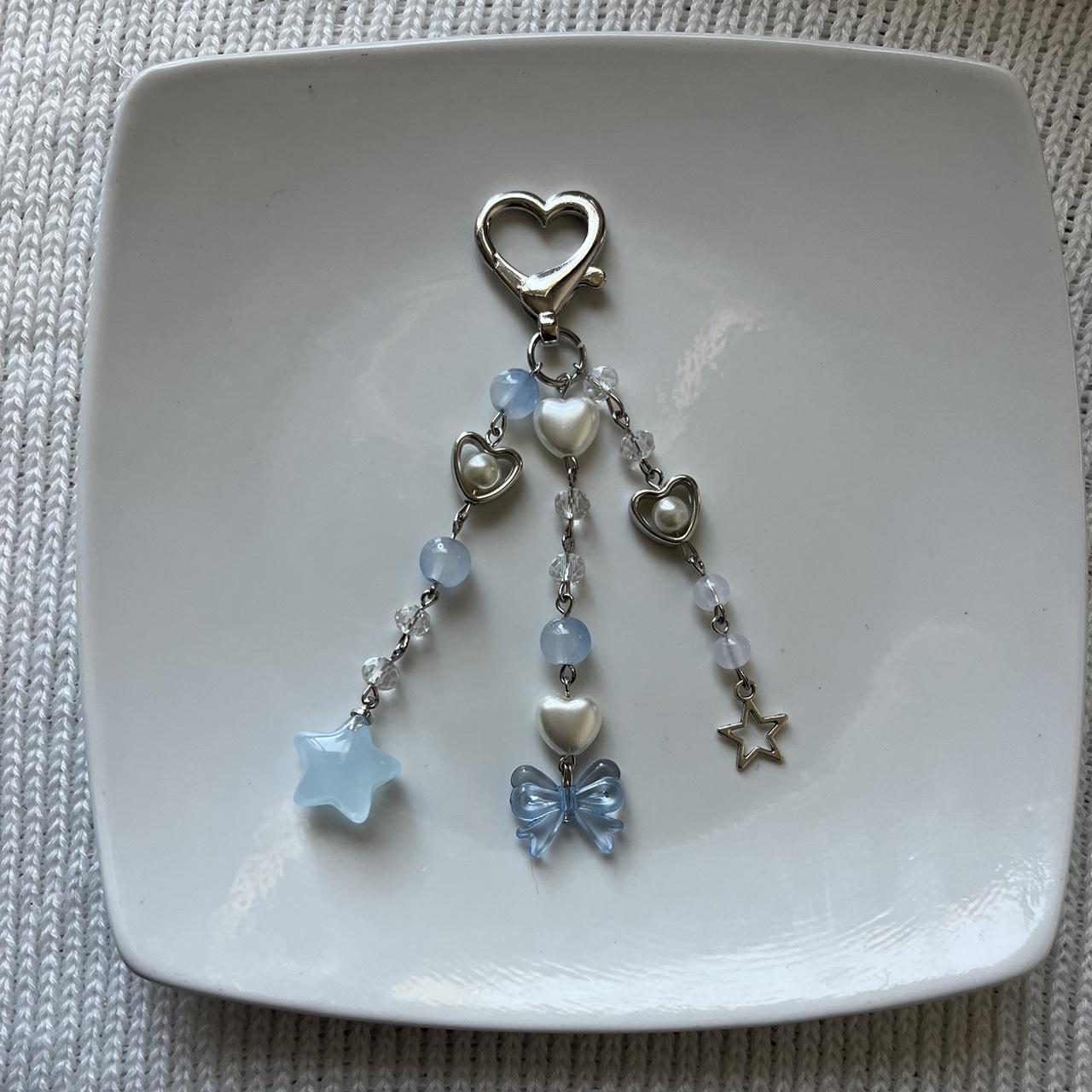 handmade blue keychain :) #keychain #beads... - Depop