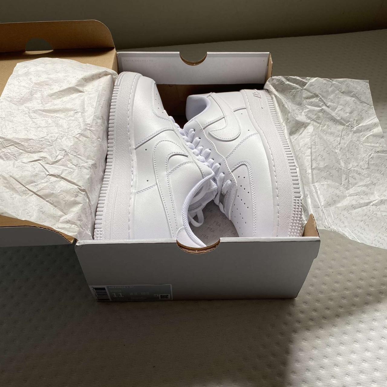 Brand new triple white airforce 1s - size 11 US mens... - Depop