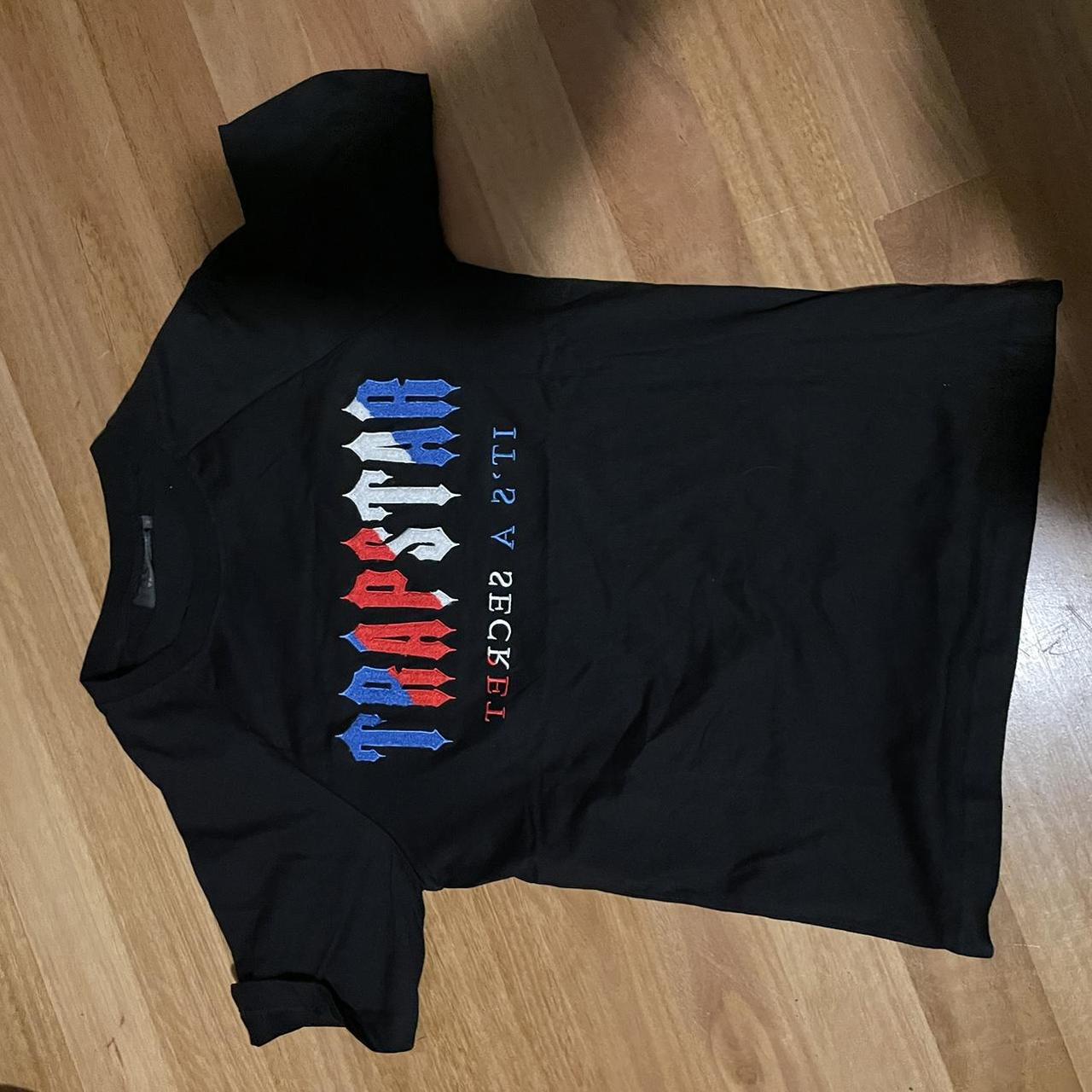 Trapstar black/blue Men’s Small shirt - Depop
